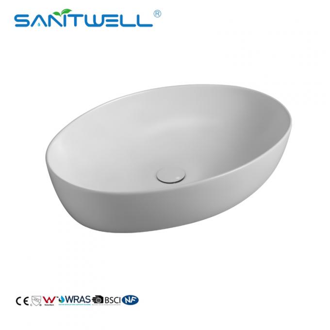 Popular Models Matt Grey Oval Basin Color Wash Basin Bathroom Ceramic Basin